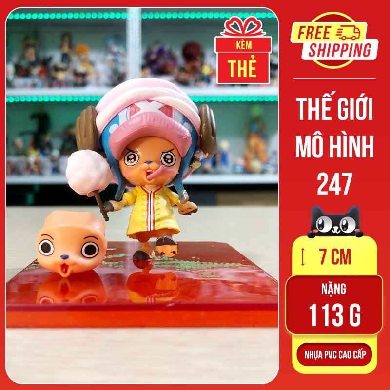 (Siêu cute) Mô hình Chopper cầm kẹo bông - Có 2 mặt thay thế | Shopee ...