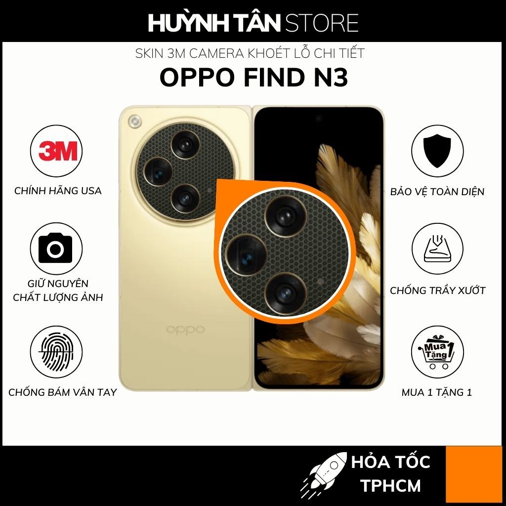 Miếng dán camera oppo find n3 skin 3m chính hãng từ USA chống trầy xướt ...