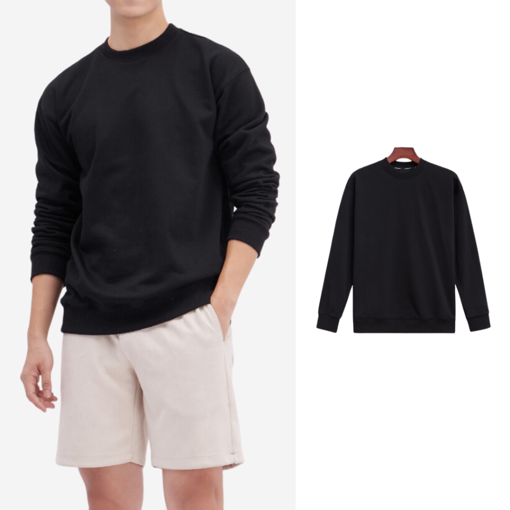 Áo Sweater Nam 4 Màu Trơn From Basic Chất Liệu Nỉ Chân Cua Cotton Cao ...