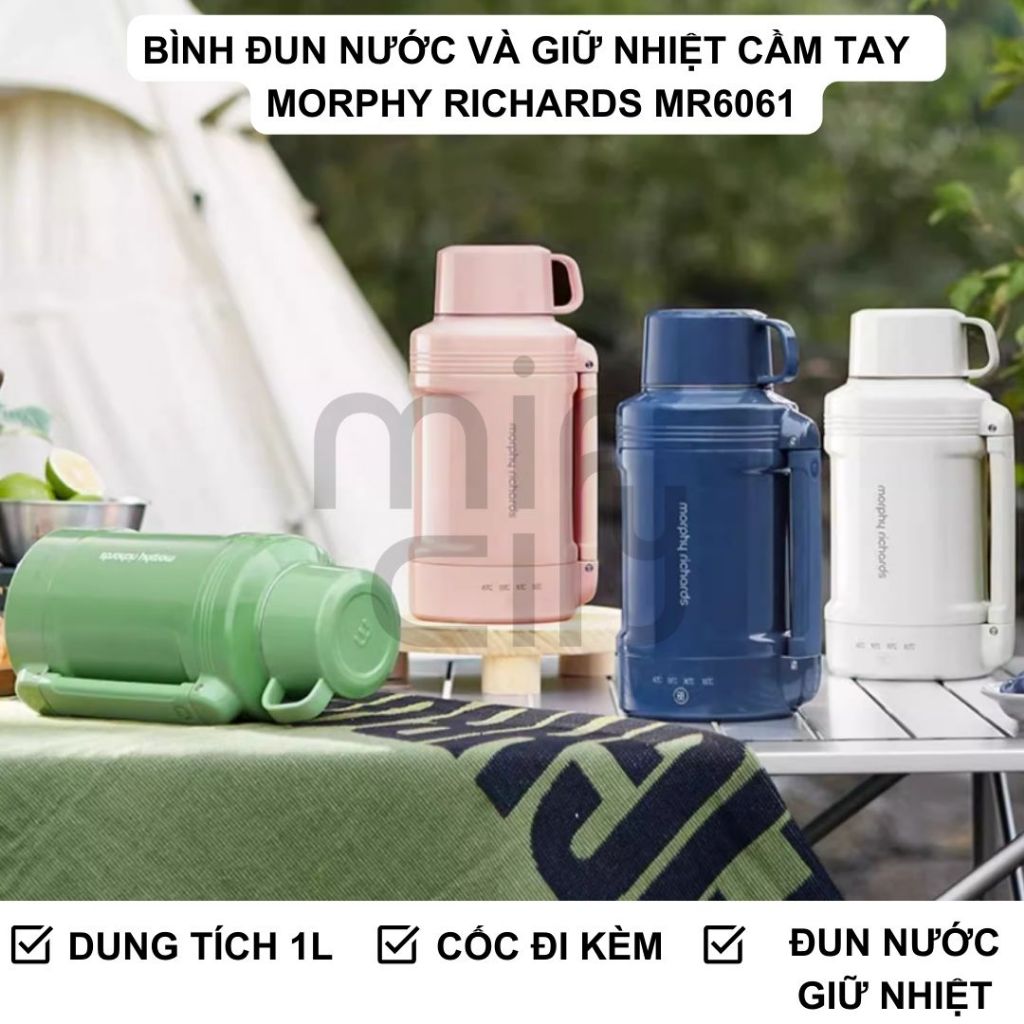 Bình đun nước và giữ nhiệt Morphy Richards MR6061, dung tích 1L đi kèm ...