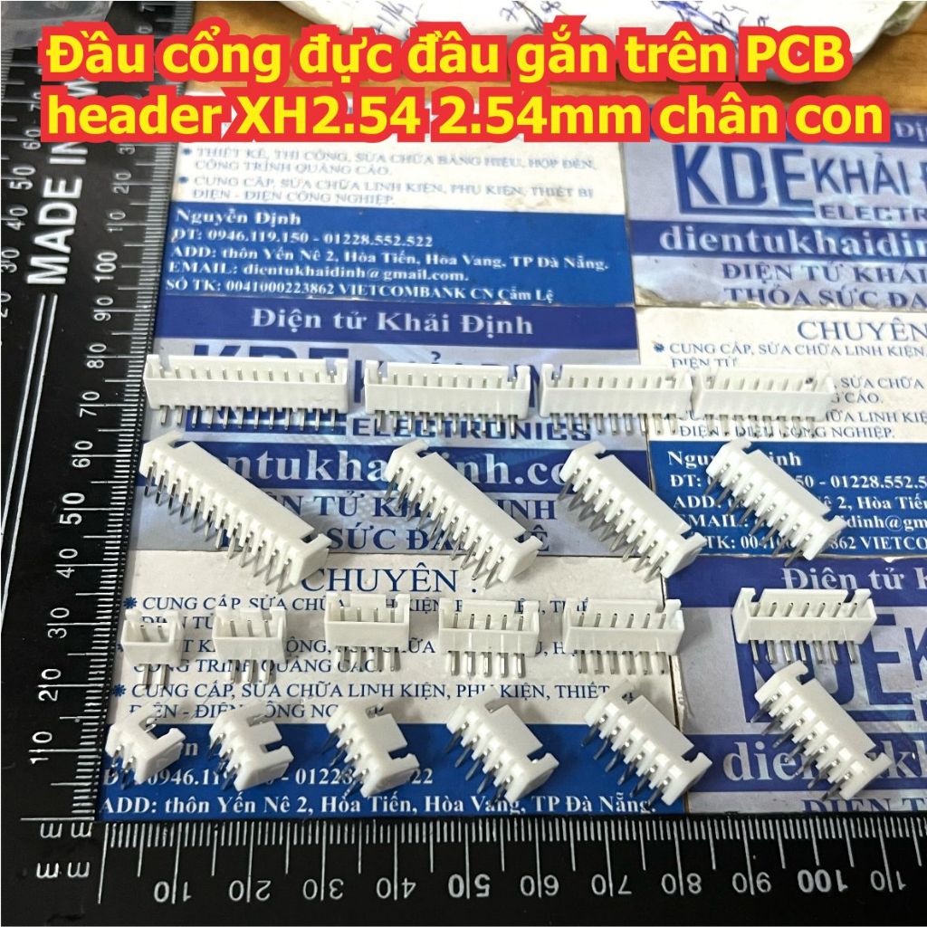 50 Đầu cổng đực đầu gắn trên PCB header XH2.54 2.54mm chân cong 2P ~ 12P kde9587 | Shopee Việt Nam