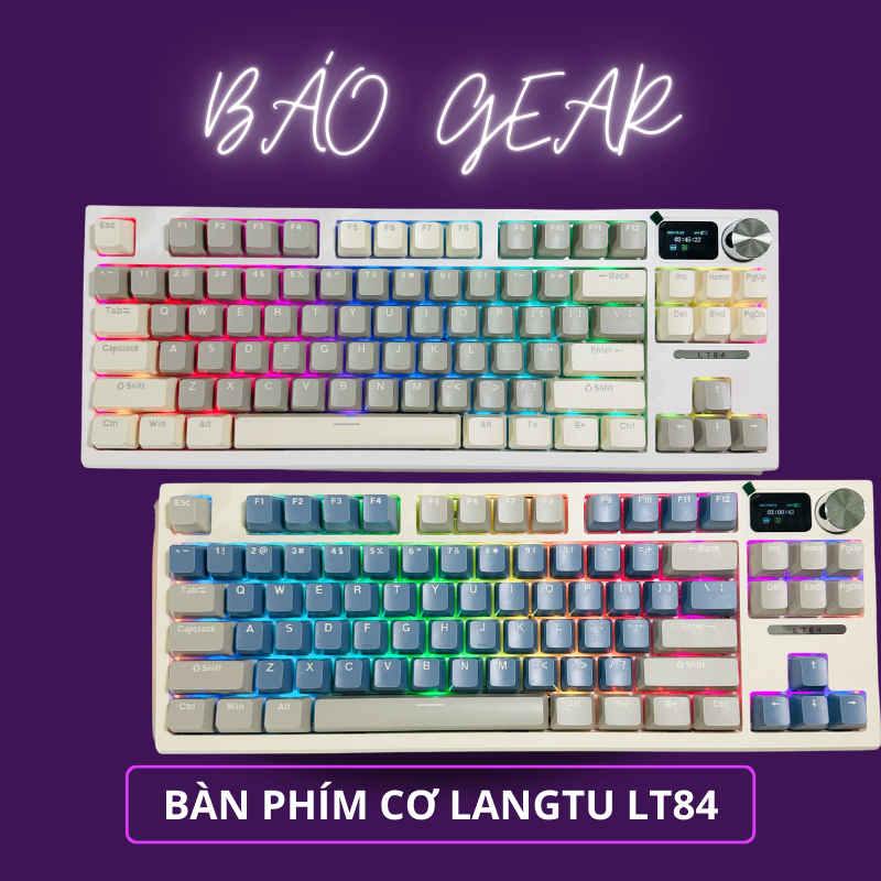 Bàn Phím Cơ Bluetooth Không Dây HOTSWAP LANGTU LT84 PRO Ver 2 - Màn ...