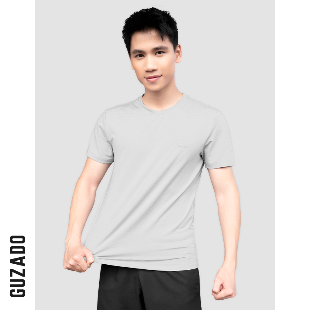 Áo thun thể thao nam Guzado chất coolmax thể thao mát lạnh thoáng khí ...