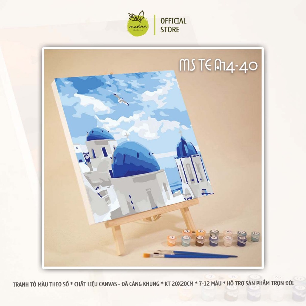 [TỔNG HỢP] Tranh tô màu theo số mini kích thước 20x20cm có khung thiên ...