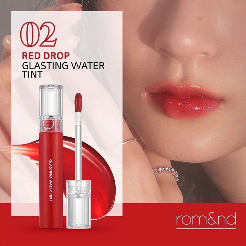 Son Romand Glasting Water Tint 02 Red drop | Shopee Việt Nam