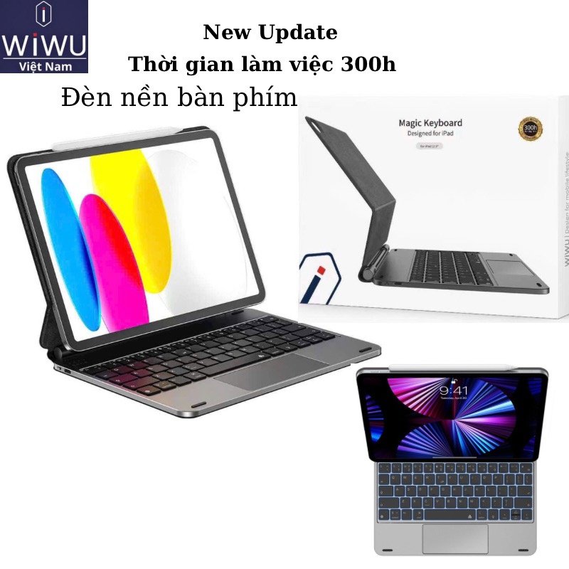 Wiwu Magic KeyBoard For Tablet IPad Gen 10 10.9 inch 2022 , Pro 11 inch ...
