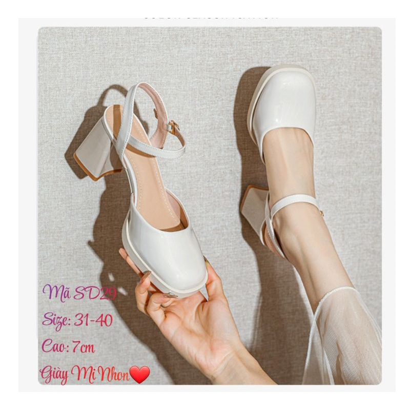 Sd29 - Cg31 - Cao gót size nhỏ 31 32 33 cao 5/7cm | Shopee Việt Nam