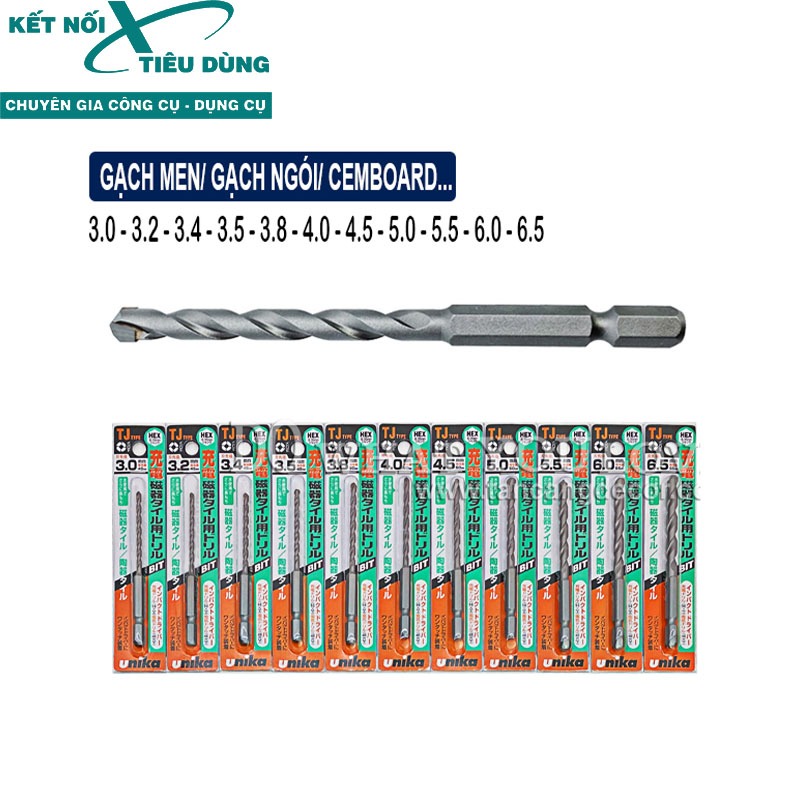 Mũi khoan Gạch men Chuôi lục giác 1/4" (6.35mm) Unika TJ - Kết Nối Tiêu Dùng | Shopee Việt Nam