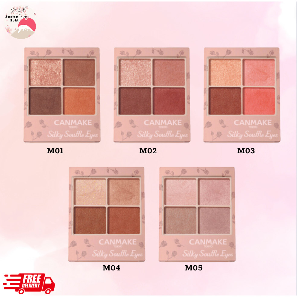 Phấn mắt nhũ Canmake Silkly Souffle Eyes 4 ô nội địa Nhật | Shopee Việt Nam