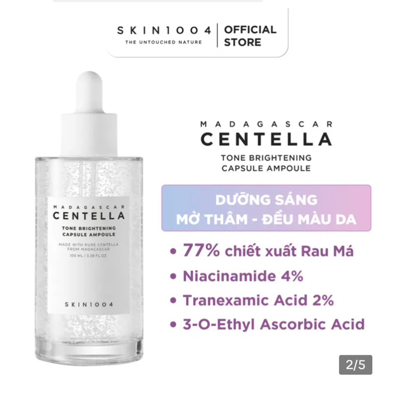 [Tặng kèm kcn 20ml] Tinh chất dưỡng trắng Skin1004 Madagascar Centella ...