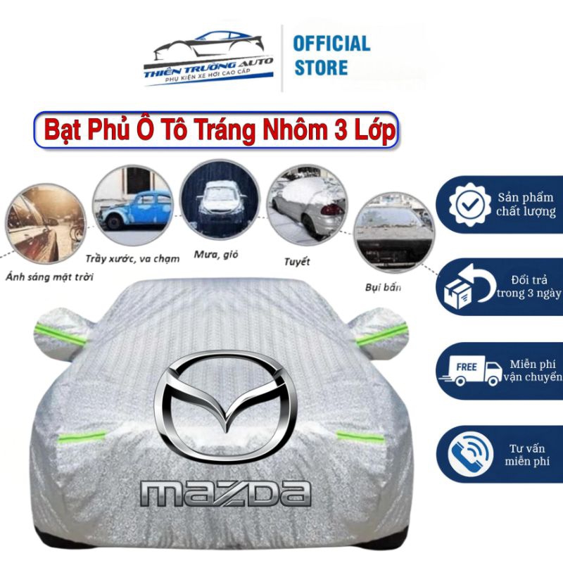 Bạt Phủ Ô Tô MAZDA CX3, CX30, CX5, Mazda 2, Mazda3, Mazda6, CX8, BT-50 Chống Nắng, Mưa, Trầy ...