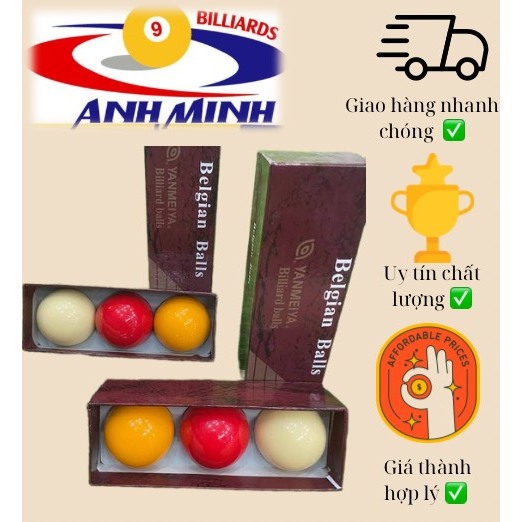 BỘ BÓNG BIDA BELGIAN BALLS TRUNG QUỐC 61.5MM & 63MM | Shopee Việt Nam