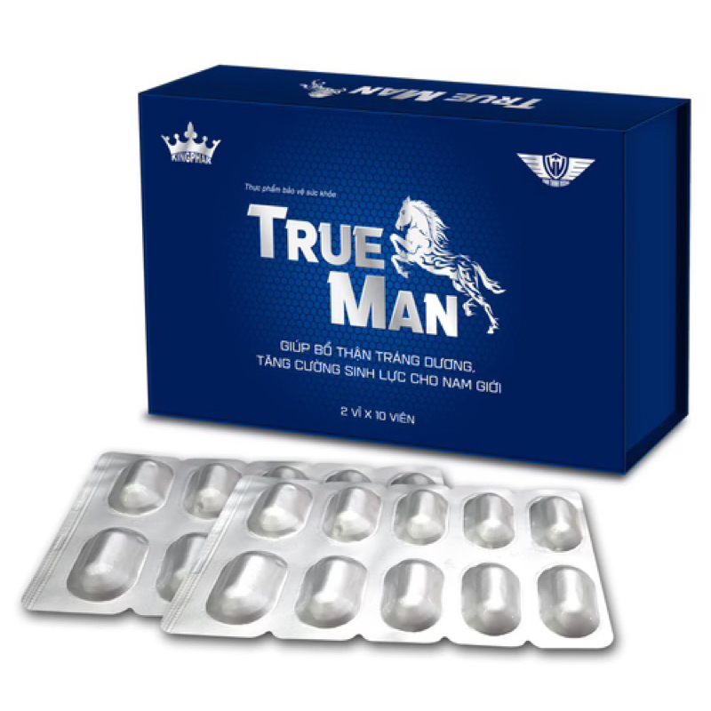 Viên Uống True Man Hộp 20 viên - Tăng cường sinh lý nam, bổ thận tráng ...