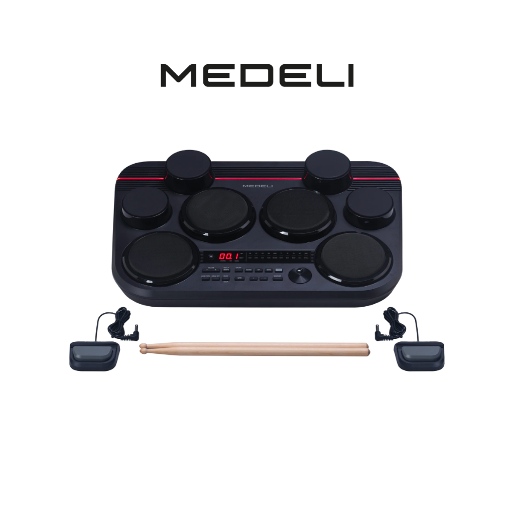 Trống điện tử, Portable Drum - Medeli DD325 - 8 pads cảm ứng lực, kèm 2 ...