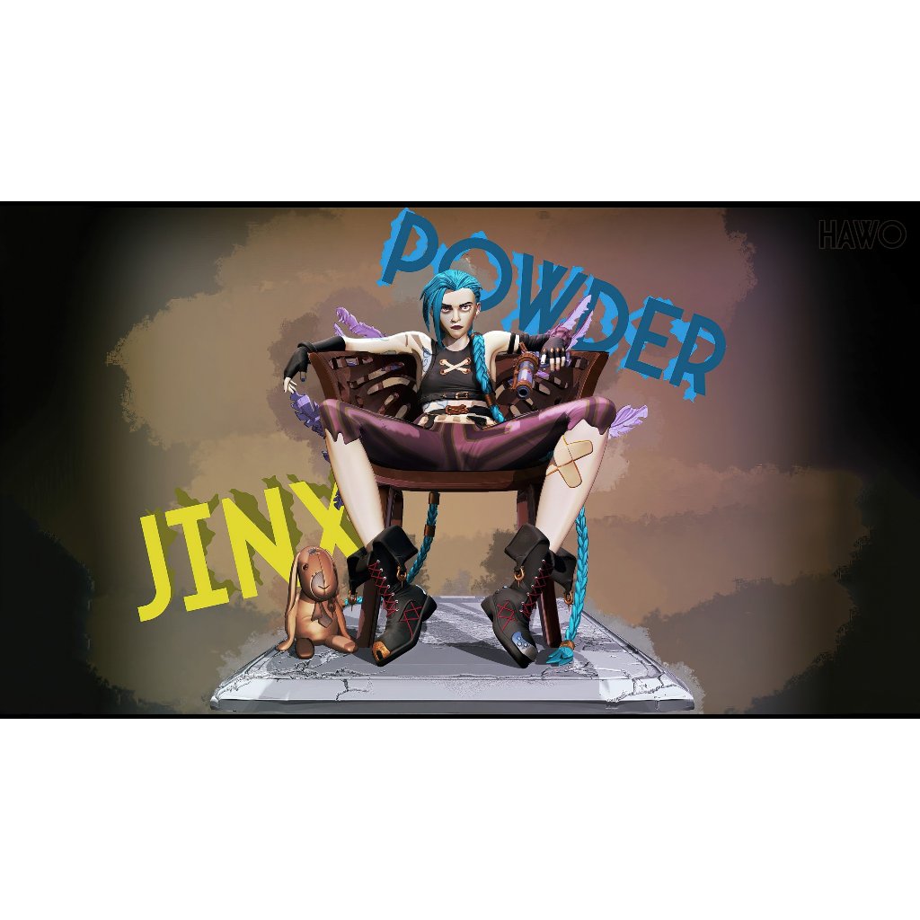 [In 3D Resin] Mô Hình Arcane Jinx Powder League of Legends | Shopee ...
