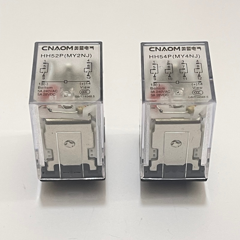 Rơ le trung gian 8 và 14 chân, Relay kiếng, loại 12V, 24V, 110V, 220V ...