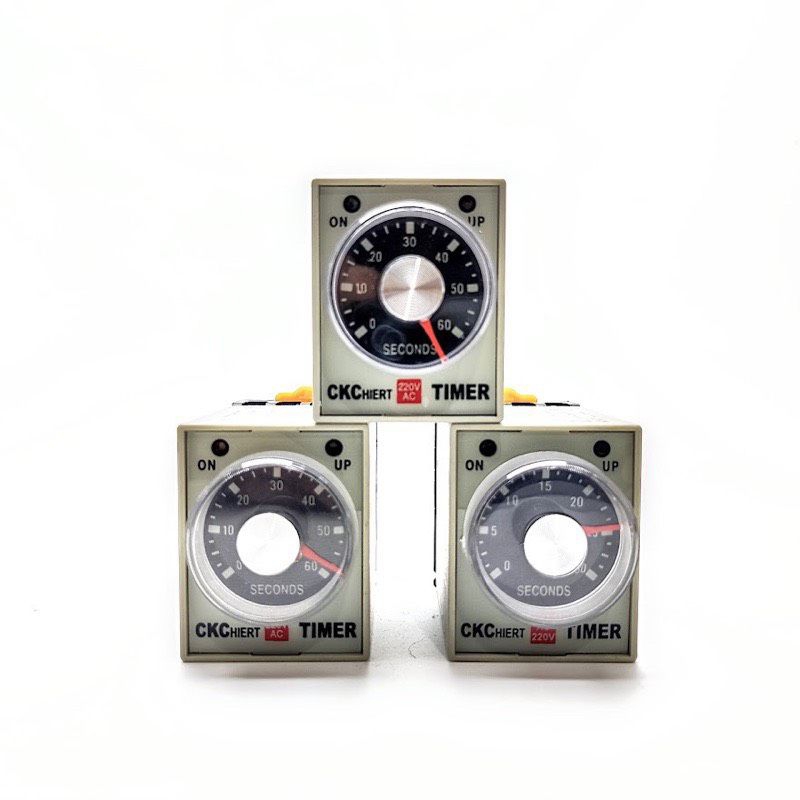 Rơle thời gian CKC AH3-3/ RELAY TIMER CKC Các Loại 10S~6H. tặng kèm đế ...