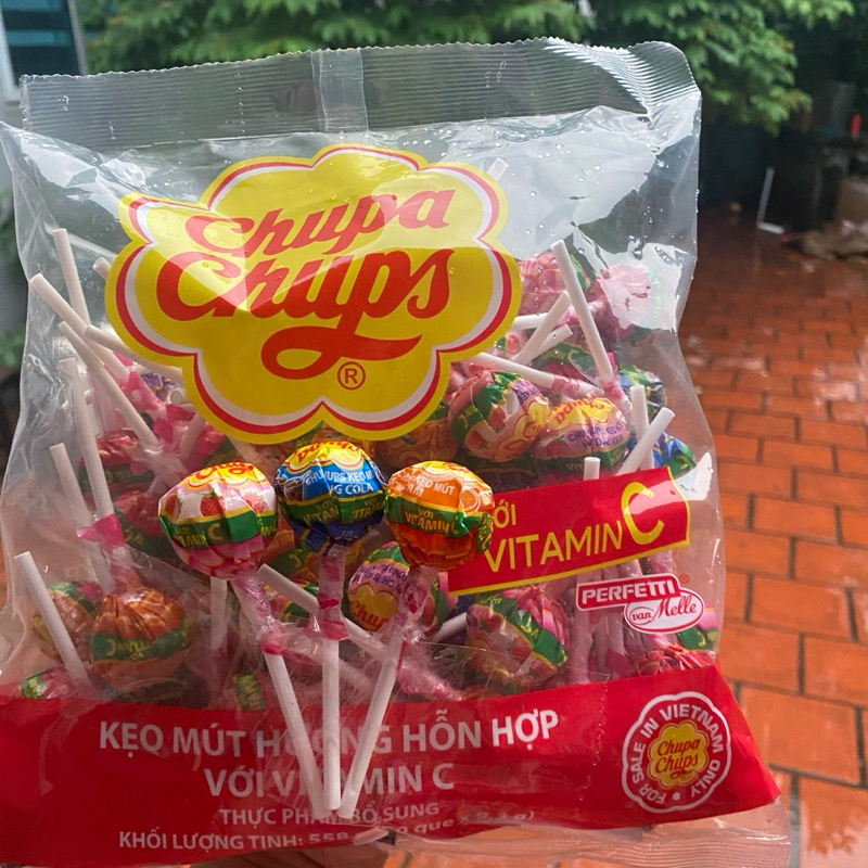 Kẹo Mút Chuppa Chups Hương Trái Cây Hỗn Hợp Gói 558g ( 1 gói 60 chiếc ...