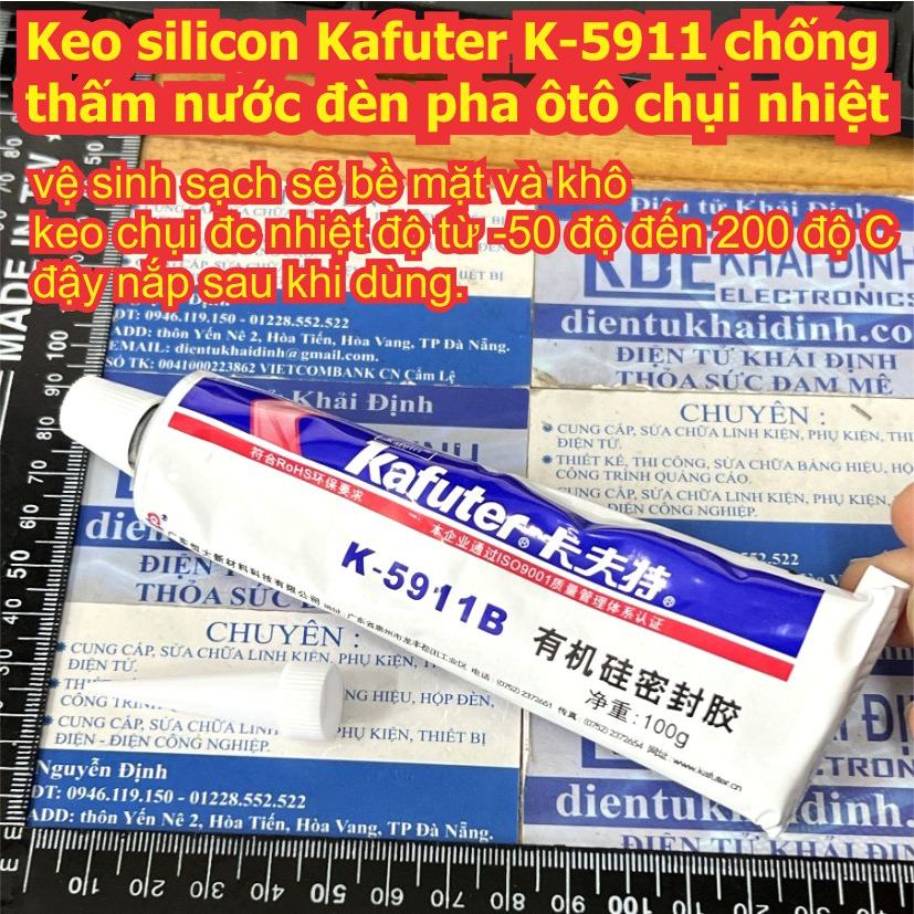 Keo silicon Kafuter K-5911 chống thấm nước đèn pha ôtô chụi nhiệt kde9593 | Shopee Việt Nam