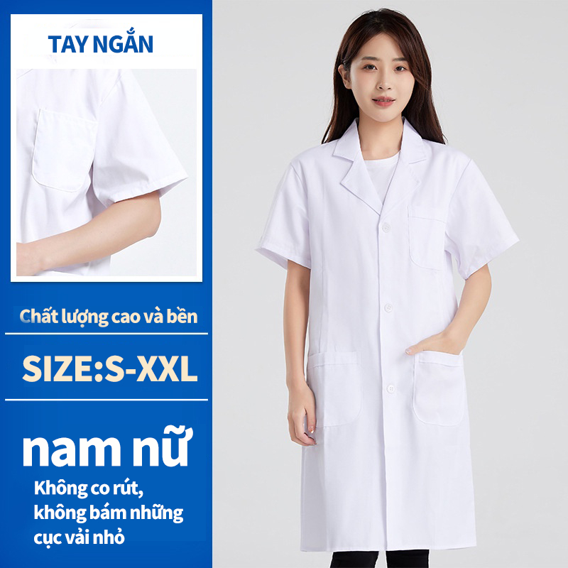 Áo blouse bác sĩ áo blue bác sĩ áo blouse nam áo lab VẢI CAO CẤP ...