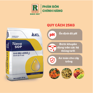 Phân bón NOVA ICL SOP 0-0-50 nhập khẩu ISRAEL - BAO 25KG | Shopee Việt Nam