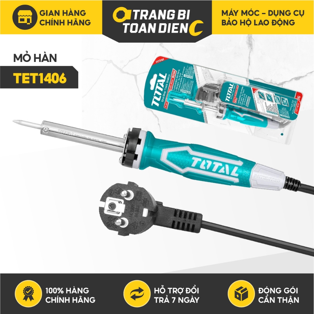 Mỏ hàn chì Total TET1406 công suất 40W, thời gian làm nóng 3 phút, nhỏ gọn dễ sử dụng | Shopee ...