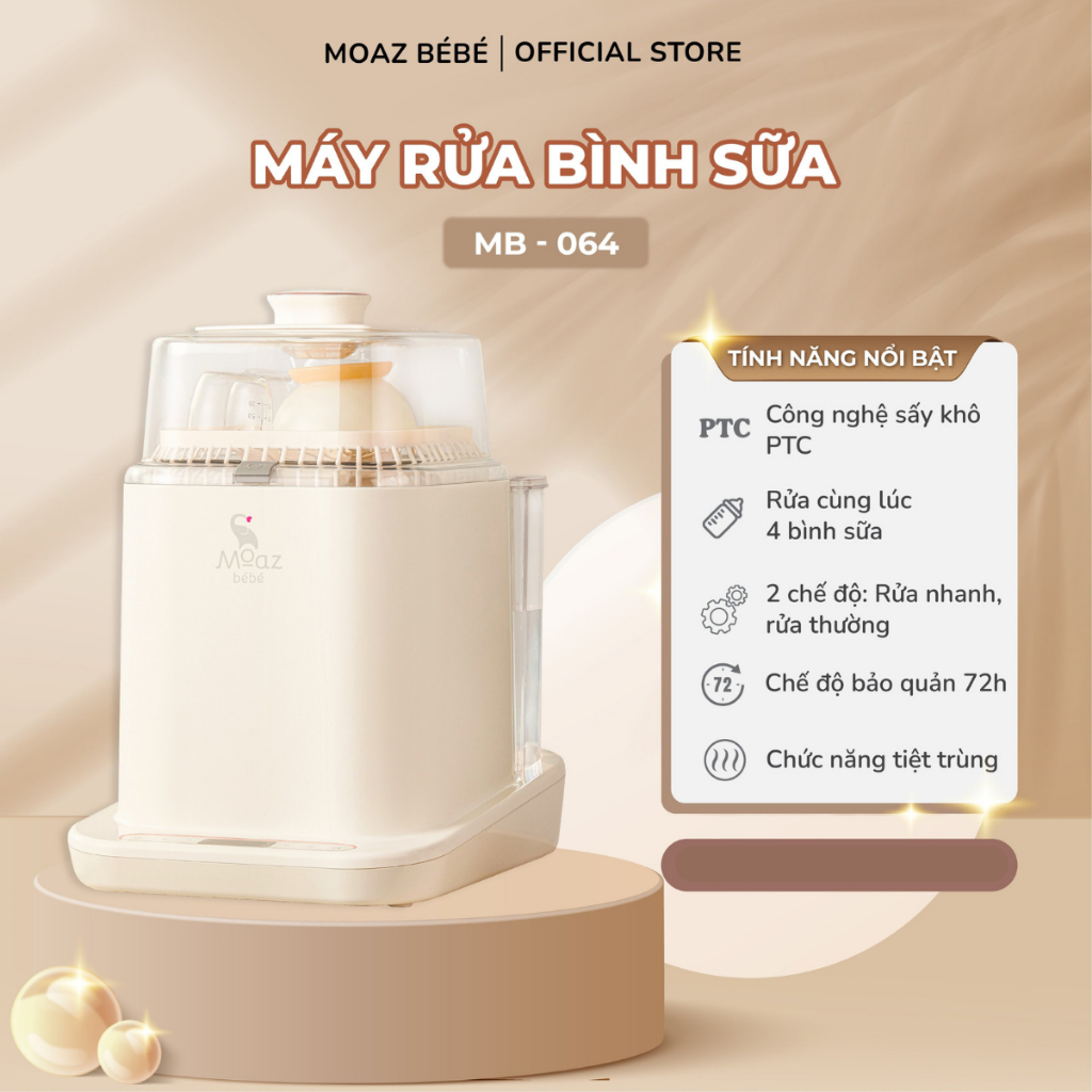 Máy rửa bình sữa Moaz BéBé MB064- bảo hành 1 năm | Shopee Việt Nam