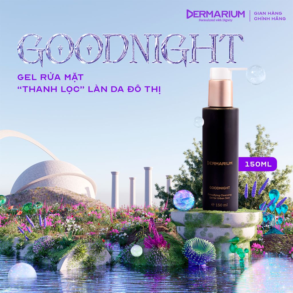 Dermarium Goodnight - Gel rửa mặt than hoạt tính | Shopee Việt Nam