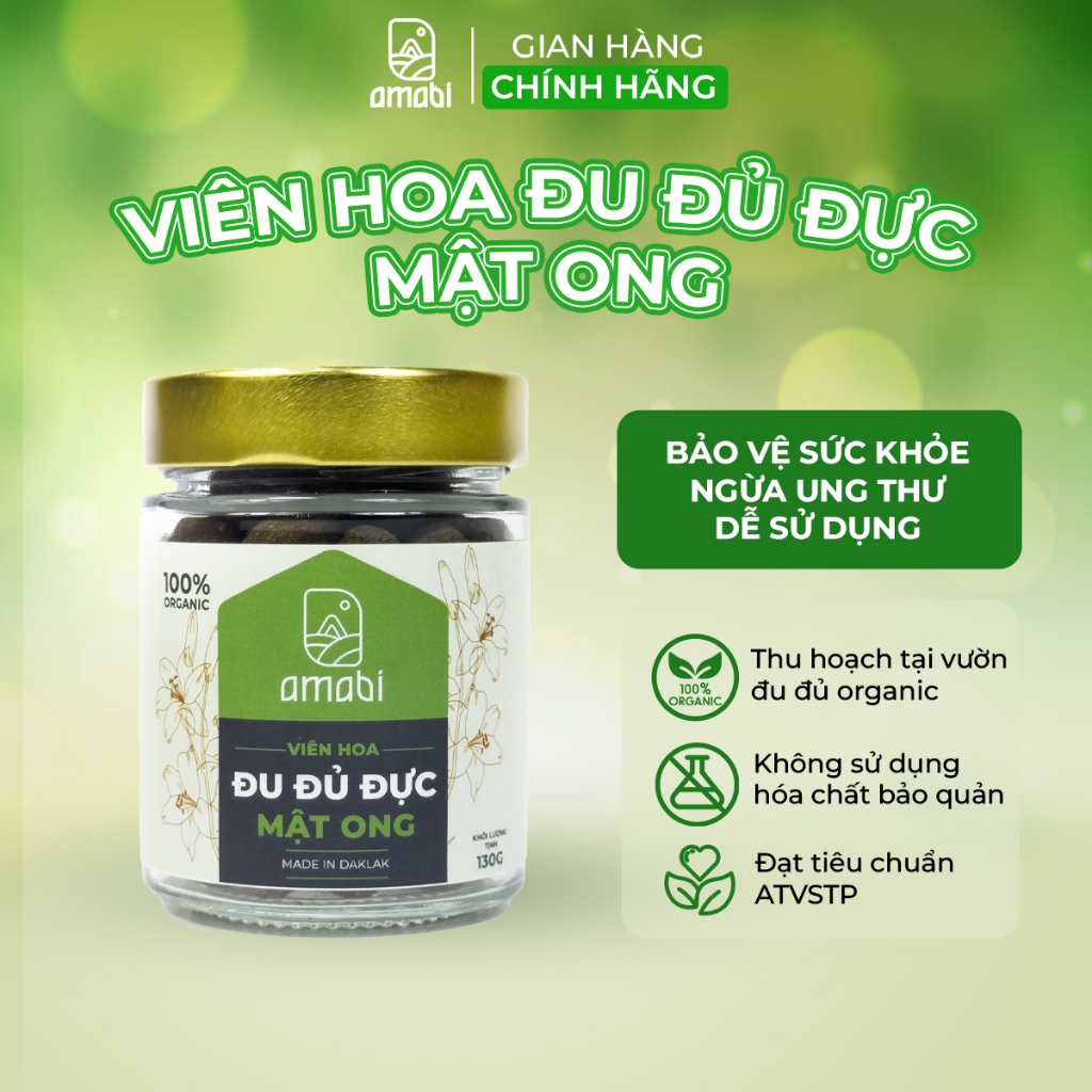 Viên hoa đủ đực Amabi 130g/330g giúp làm đẹp da, chậm lão hóa, tăng ...