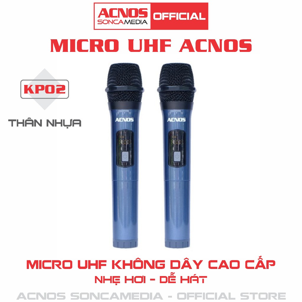 Micro không dây UHF ACNOS KP02 cao cấp - Bảo hành 6 tháng (Micro rời ...