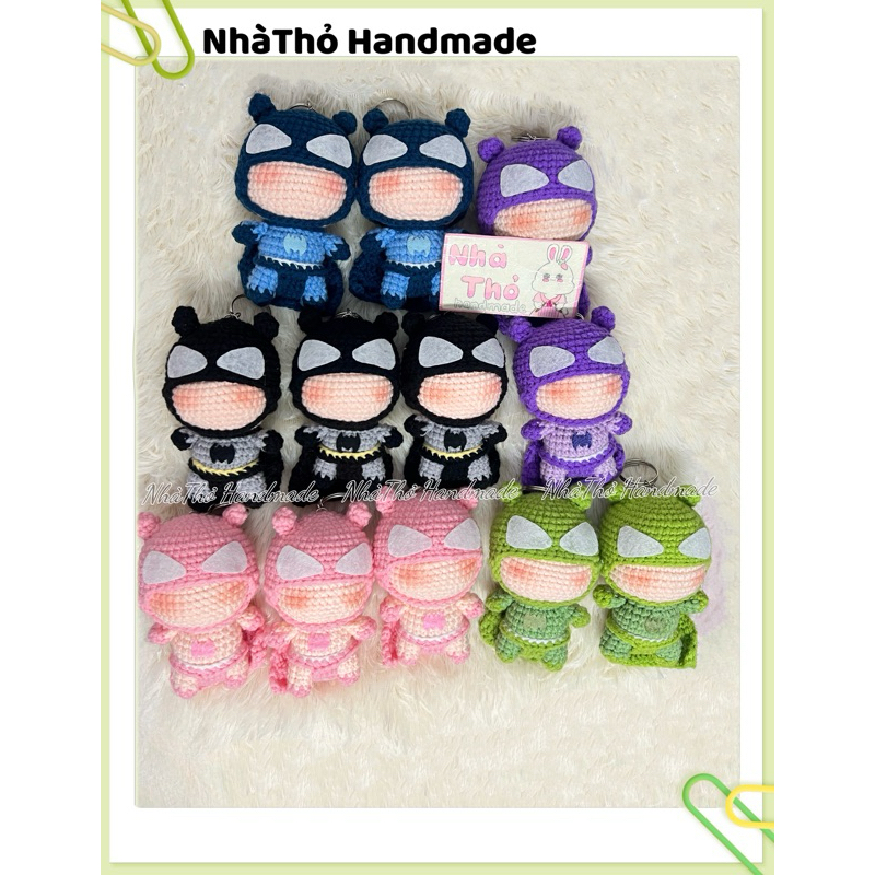 Móc khoá len handmade Batman (Cặp đôi siêu nhân) ♥︎ HÀNG SẴN ⭐️ Size ...