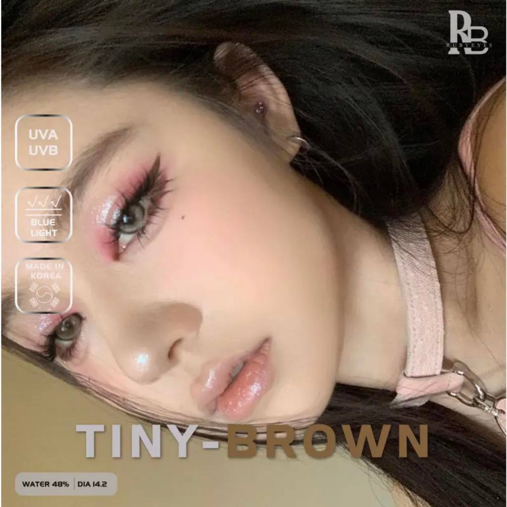 Ruby Eyes Kính Áp Tròng Mẫu Nâu Tiny Brown Silicone Hydrogel Ruby Eyes