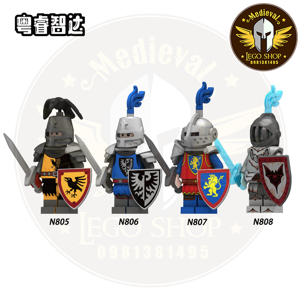 Minifigures Trung cổ N805 - N808 | Shopee Việt Nam