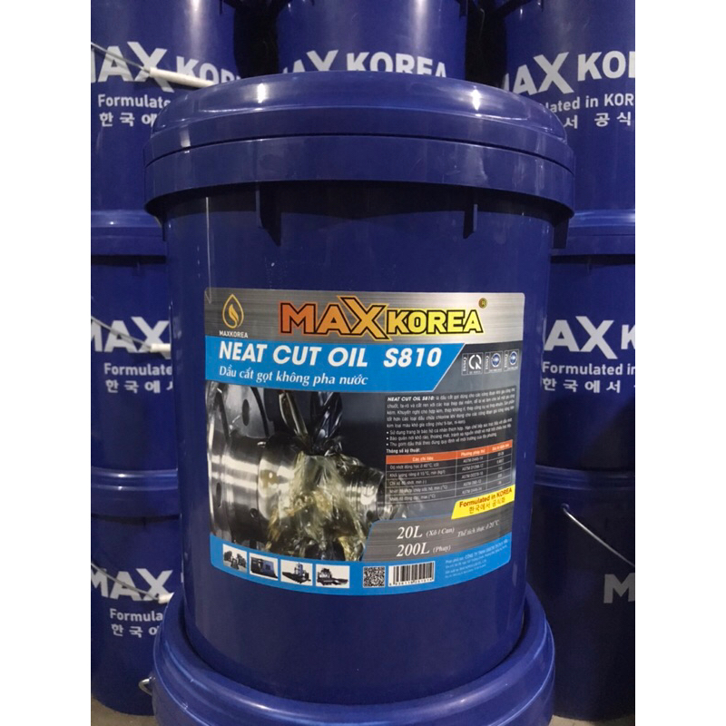 DẦU CẮT GỌT KHÔNG PHA NƯỚC MAX KOREA NEAT CUT OIL S810 XÔ 20 LIT MÀU ...