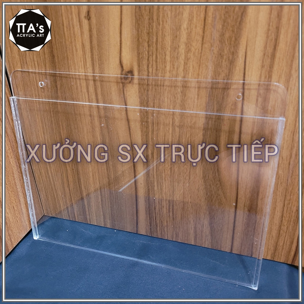 Kệ Checklist treo tường mica trong suốt, kệ cài giấy tờ tài liệu bảng ...