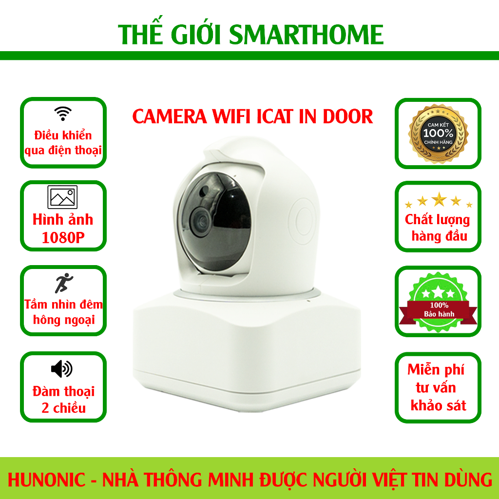 Camera Wifi ICat Indoor - Chính hãng bảo hành 2 năm | Shopee Việt Nam