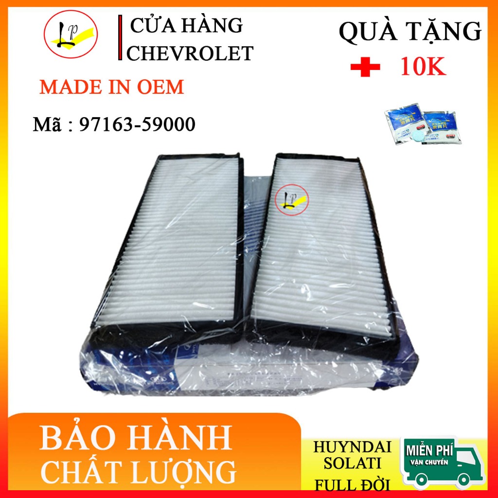 Lọc gió máy lạnh xe Huyndai Solati các đời, mã 97163-59000-Quà tặng 10k ...