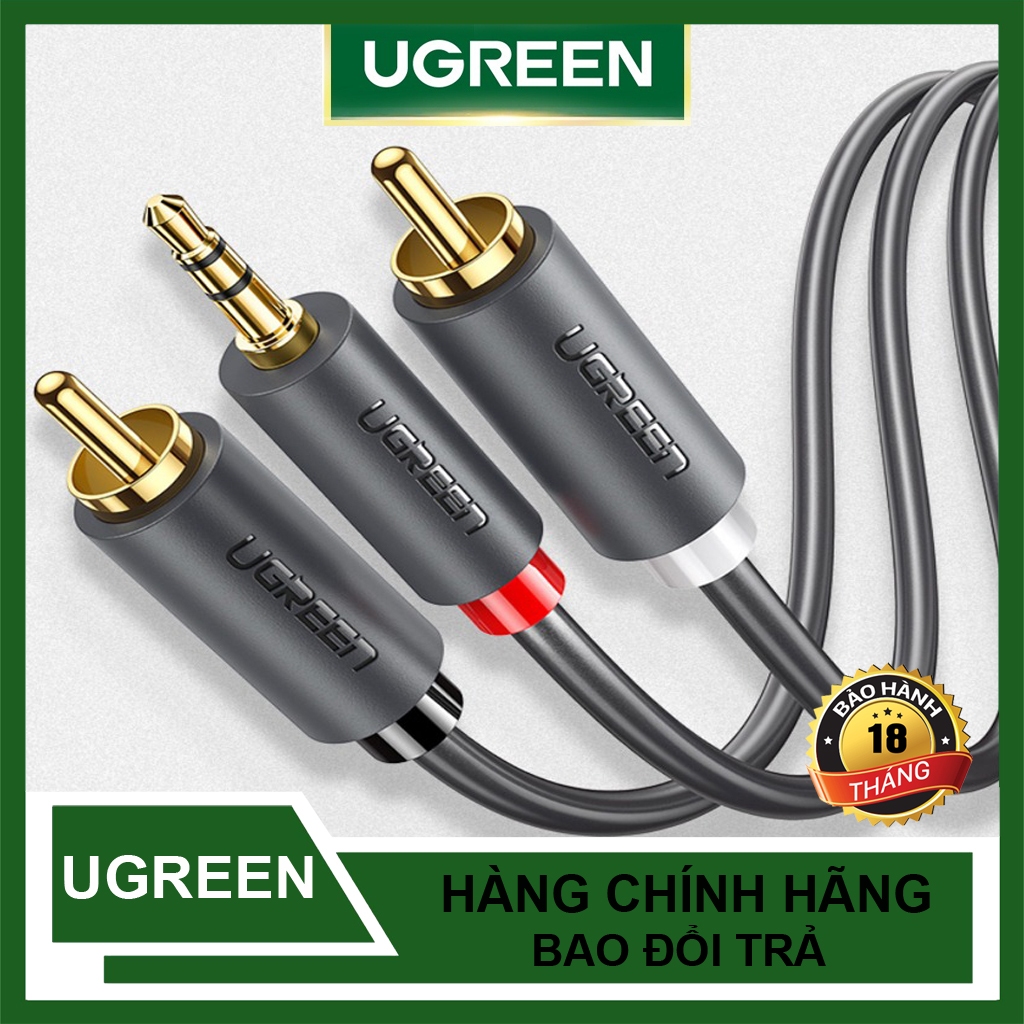 Cáp Chuyển Âm Thanh 3.5mm ra 2 Đầu Hoa Sen UGREEN AV102 Cao Cấp | Shopee Việt Nam