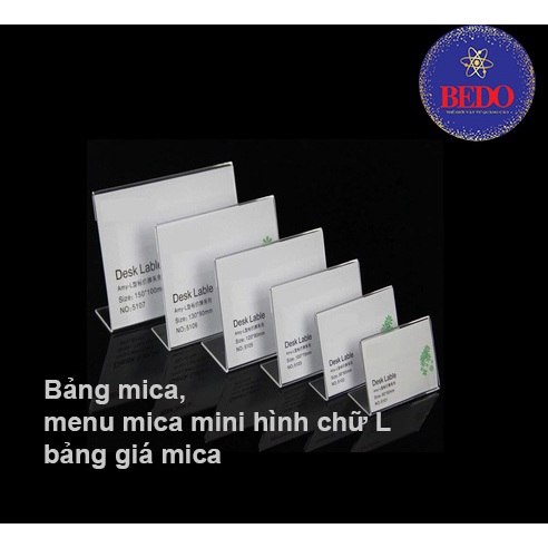 Kệ mica trưng bày và menu mica, standee mica để bàn chất liệu mica Đài ...