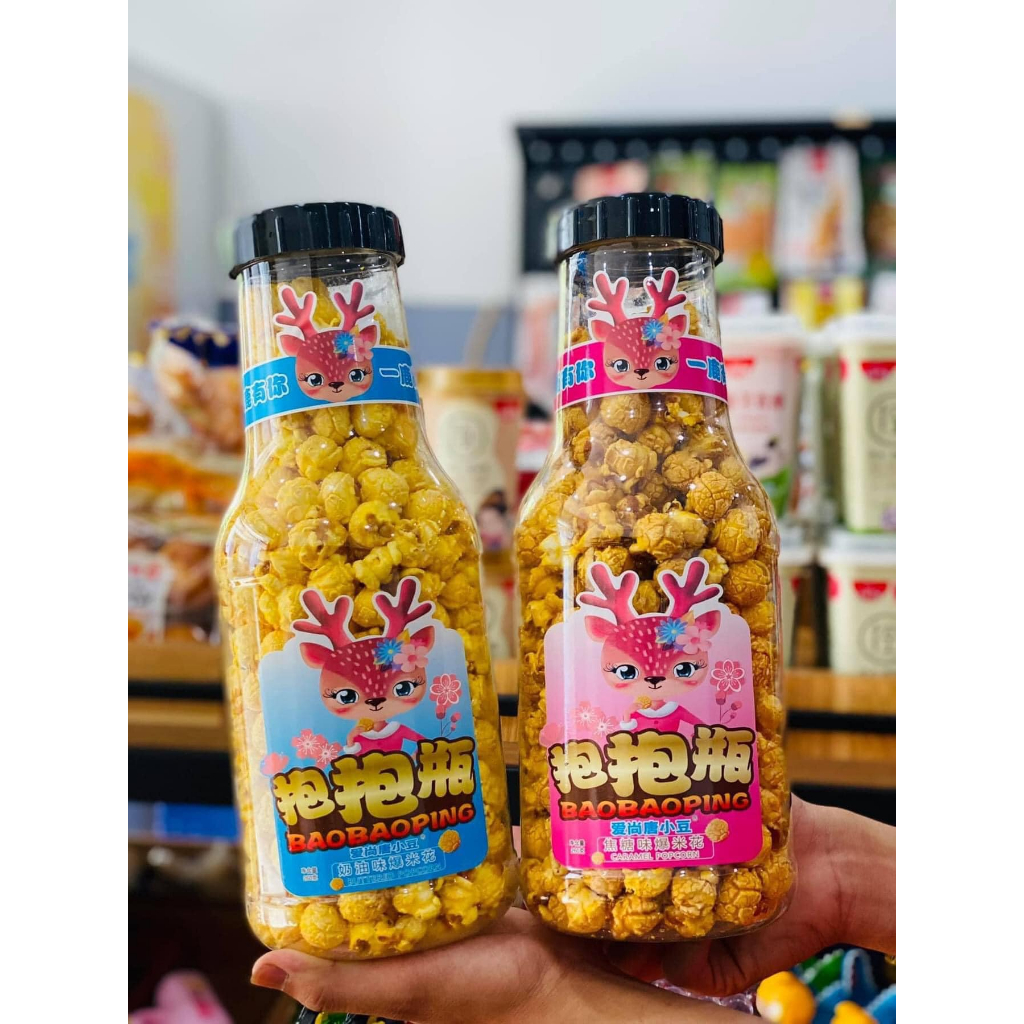 Bỏng ngô chai khổng lồ hình hươu 46k/ chai | Shopee Việt Nam