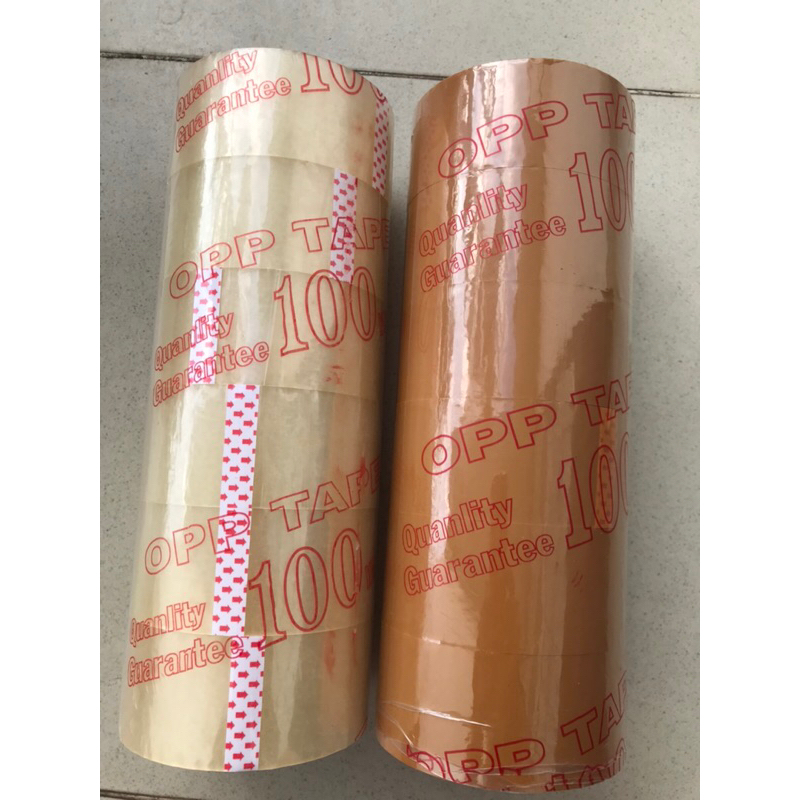 Cây băng keo trong, đục 100 yard nặng 1kg gồm 6 cuộn | Shopee Việt Nam