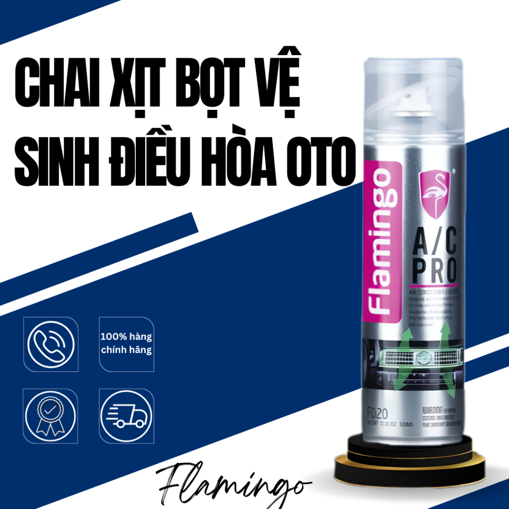 Chai xịt bọt vệ sinh điều hòa oto khử hôi khử trùng Flamingo F020 500ml ...