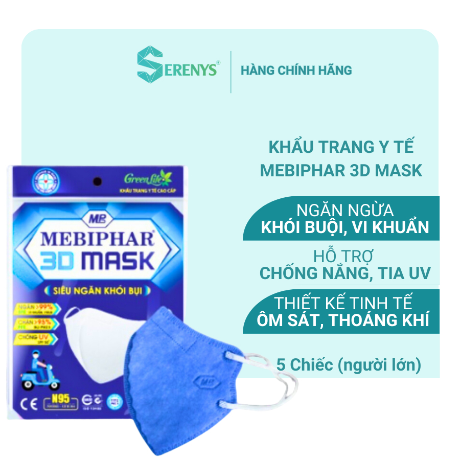 KHẨU TRANG Y TẾ CAO CẤP MEBIPHAR 3D MASK (SIZE M) | Shopee Việt Nam