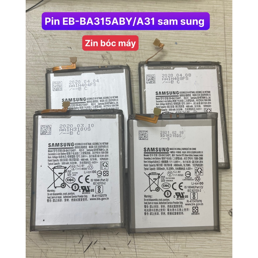 Pin Samsung A31 SM-A315 , A22 SM-A225 ,A32 SM-A325 , mã pin EB-BA315ABY(Bóc máy) | Shopee Việt Nam