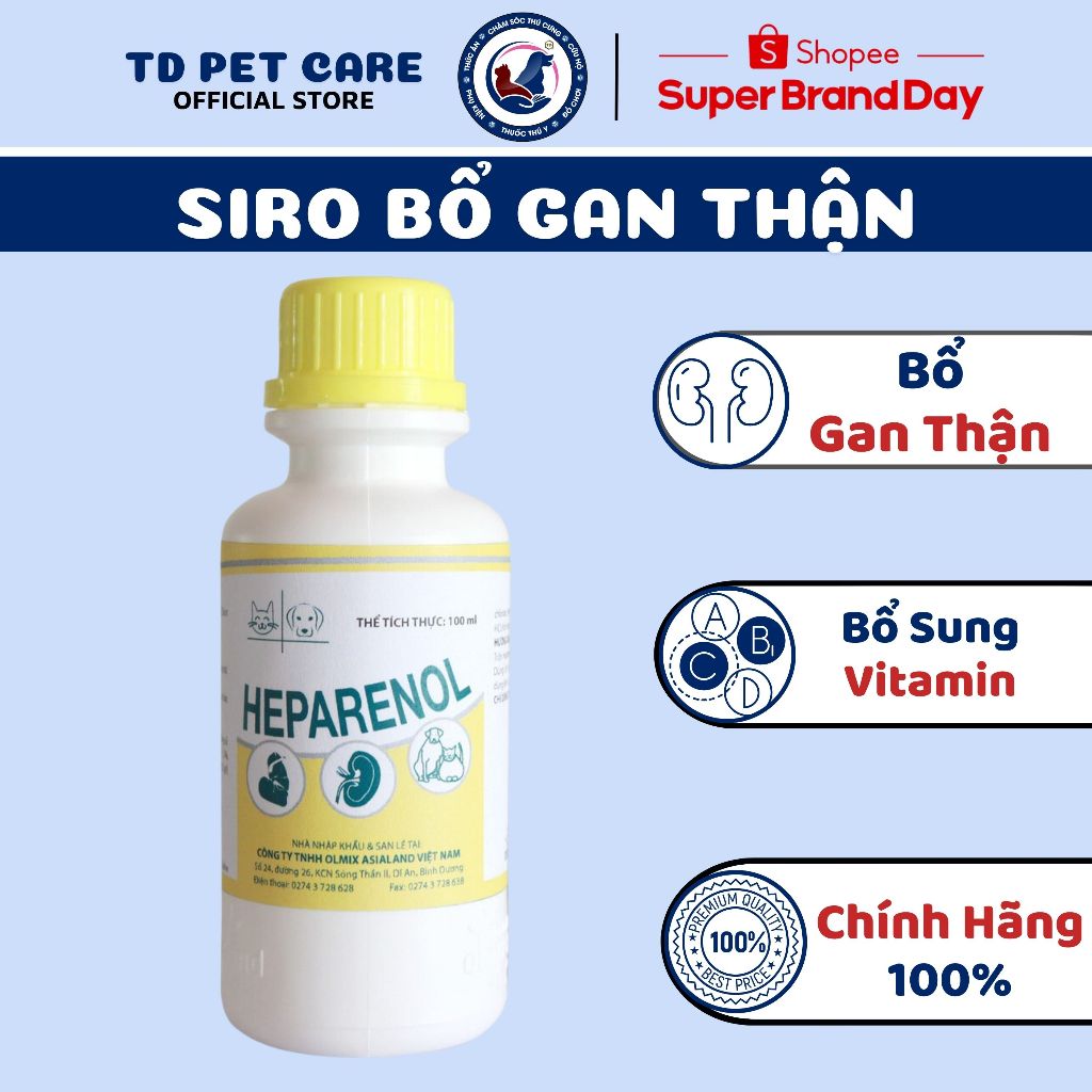 Dung Dịch Bổ Gan Mật Bổ Sung Vitamin Dành Cho Chó Mèo HEPARENOL - Siro ...