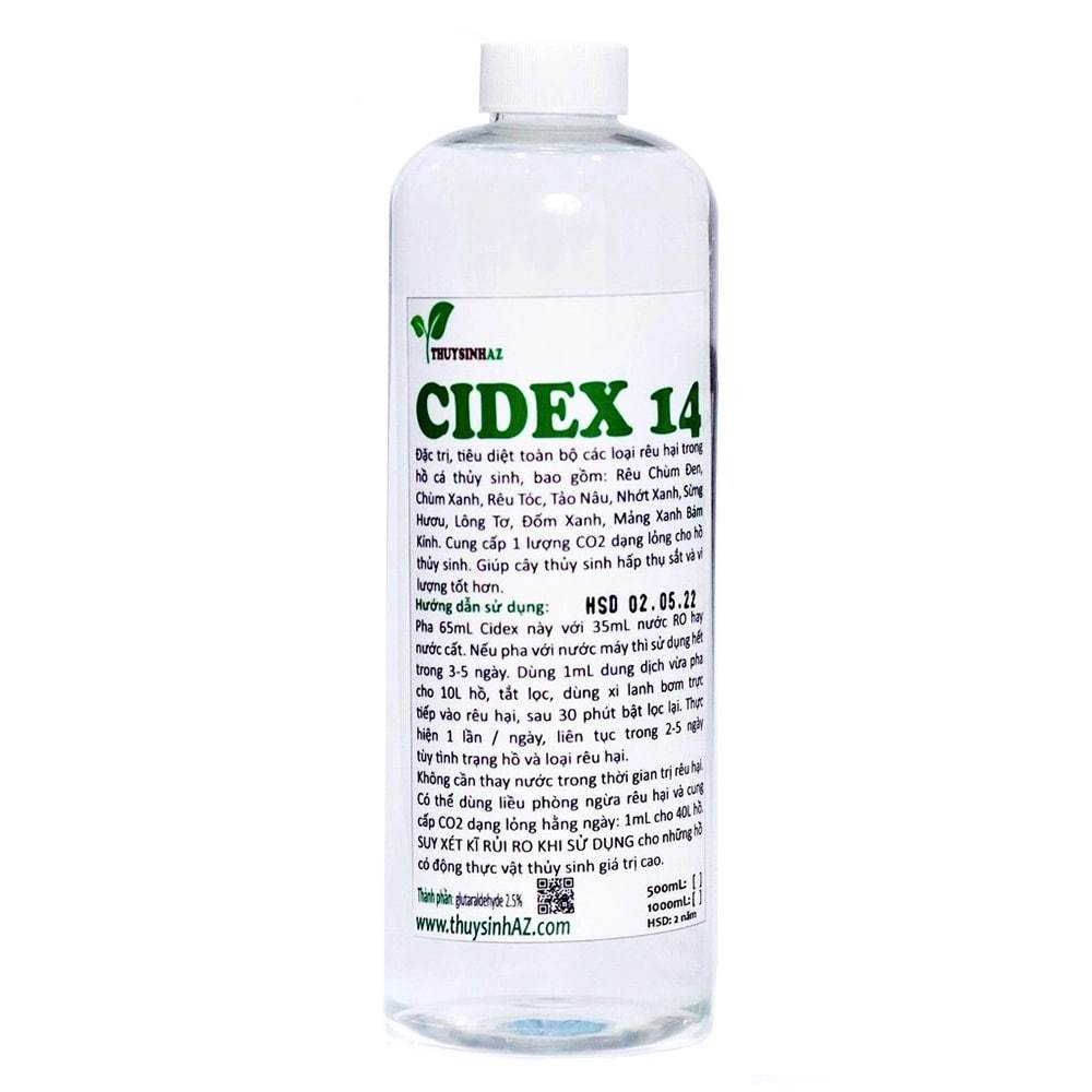 CIDEX 14 (500 ml) THUYSINHAZ Chế phẩm diệt rêu hại cho hồ thủy sinh | Shopee Việt Nam