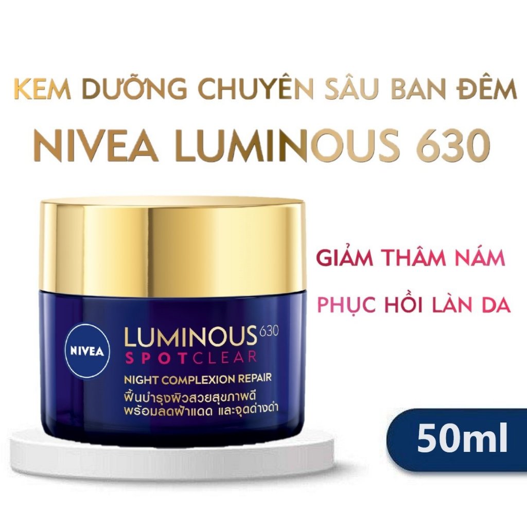 Kem Dưỡng NIVEA LUMINOUS Spot Clear Night Complexion Repair Cream 50ml ...