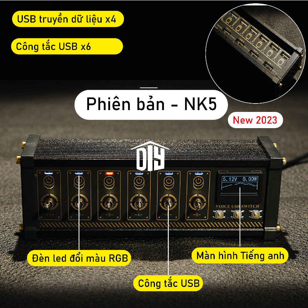 Công Tắc Tổng Cyberpunk cấp nguồn cho thiết bị -Bộ Chia Nguồn cổng hub ...