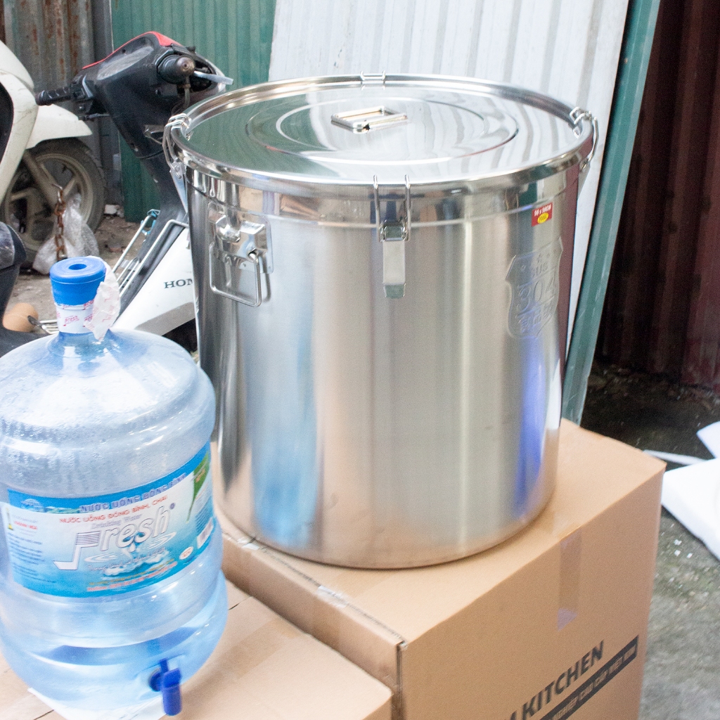 Nồi xô inox 304 100L- nồi inox 50x50cm có khóa đựng thực phẩm | Shopee ...