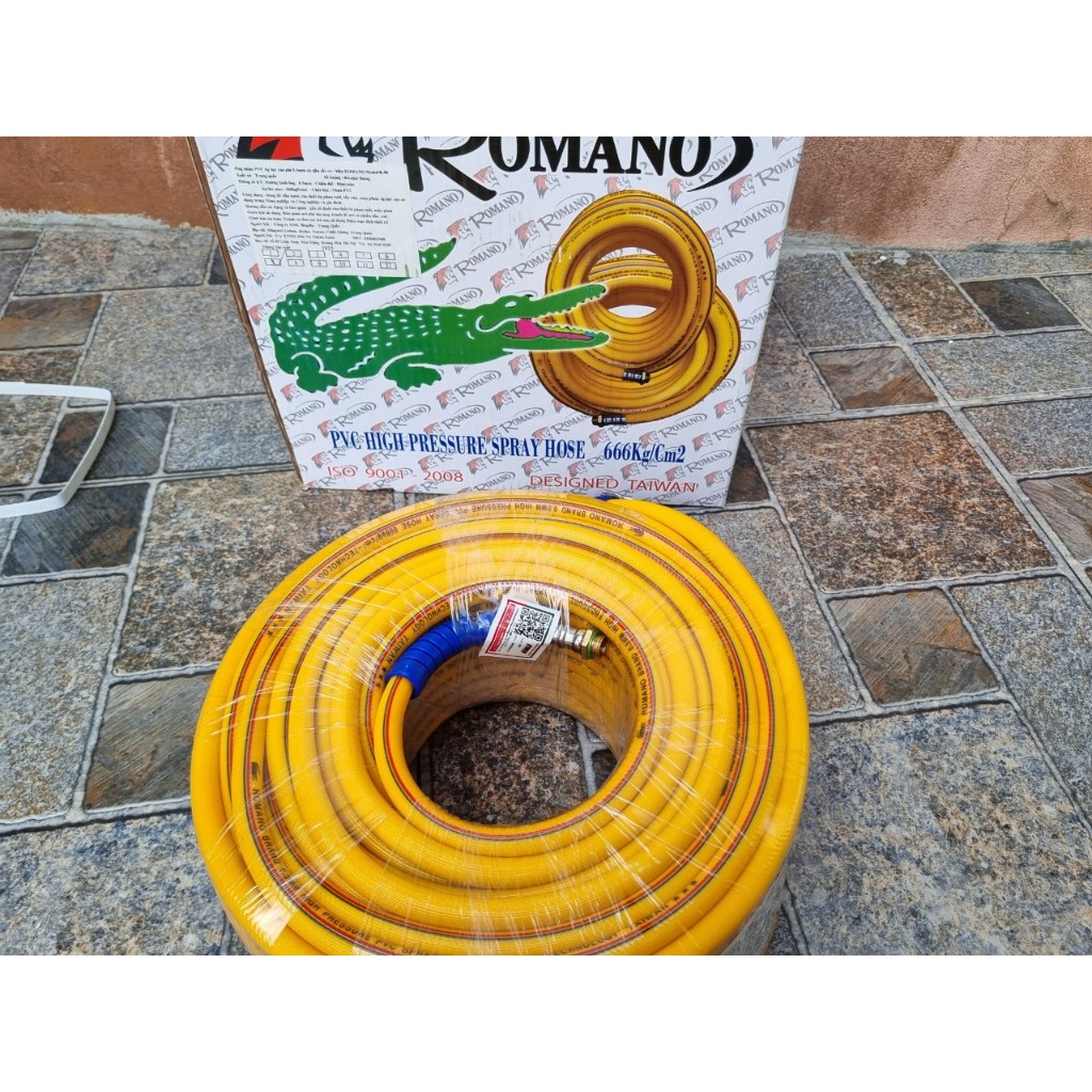 dây phun rửa xe áp lực cao 10m.15m 20m.50m hiệu romano lắp cho máy phun rửa chạy moto kéo rời ...